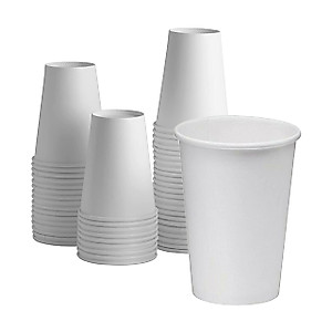 DHG PROFESSIONAL Basic White Paper Hot Cup, Case of 1000 Count (12oz)