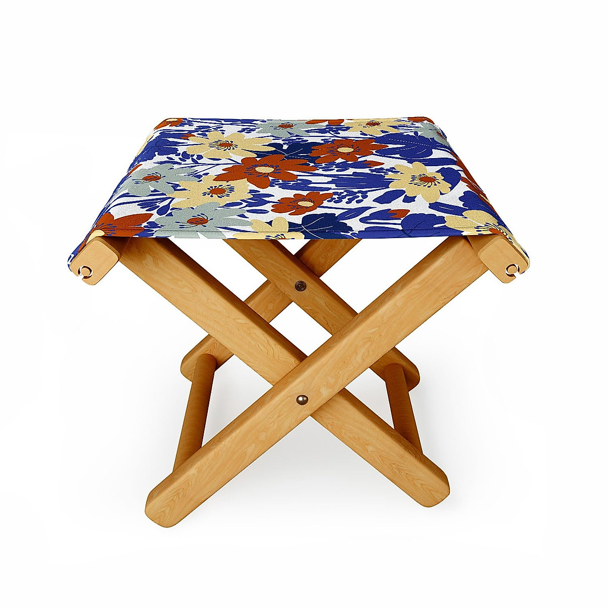 Deny Designs Folding Stool, Marta Barragan Camarasa Spring Garden Strokes