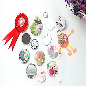 Onetuon Button Badge Maker Machine kit 37mm (1-1/2 inch) DIY Pin Button Maker Press Machine Badge Punch Press with Free 100pcs Button Parts&Pictures&Circle Cutter (1-1/2INCH (37MM))