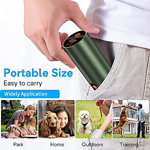 Ultrasonic Dog Bark Deterrent Device,Anti Barking Device for Dogs,Professional Dog Training Tool Indoor&Outdoor, Effctive 50ft Range Stop Bad Behavior Aid.Dog Silencer with LED Light(Silver