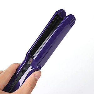MBHAIR Ceramic Crimper Iron for Volumizing Fluffy Hairstyle, Corrugation Crimper Hair Iron, Anti Static Ceramic Hair Crimping Iron Adjust Temperature (Purple)