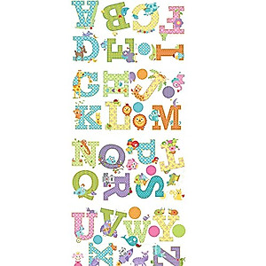 RoomMates RMK2334SCS Animal Alphabet Dena Designs Peel and Stick Wall Decals