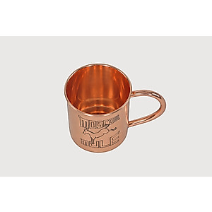 Alchemade 100% Pure Copper 14 Oz Mug with Retro Mule Logo For Moscow Mules, and Other Cocktails - Keeps Drinks Cold Longer - Made to Stay Tarnish Free
