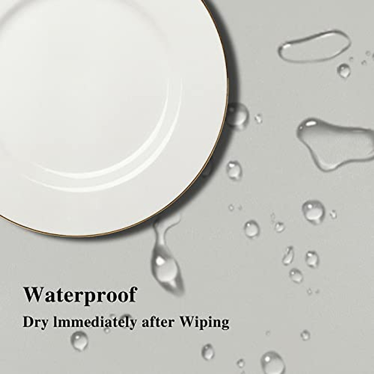 MOVNO Leather Placemats Set of 6, Modern Placemats for Kitchen Table, Plate Mats Set for Square Round Table, Washable Wipeable Waterproof Faux Leather Placemats, Non-Slip Table Mats(Gray)