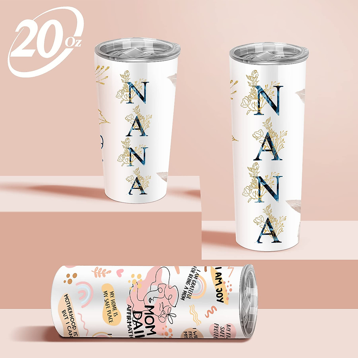 AGOT Grandma Gifts- Stainless Steel 20oz Tumblers Gifts for Grandma, Nana Gifts, Grandma Birthday Gifts, Christmas Day Gift for Grandma Mimi Nana Grandmother