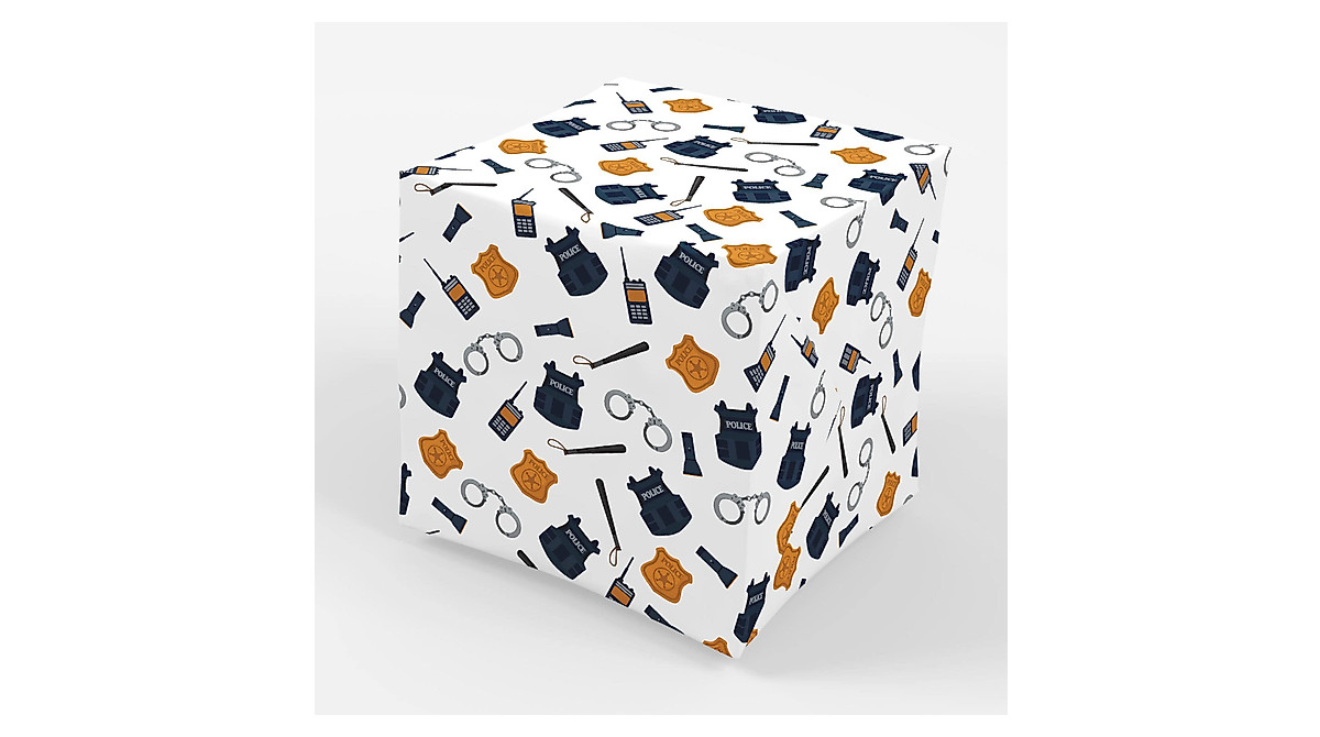 Stesha Party Police Wrapping Paper - 3 Premium Sheets