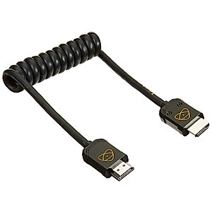 Atomos ATOM4K60C5 ATOMFLEX PRO HDMI 2.0 30cm Coiled Cable (Full To Full)