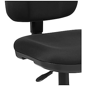Office Star Pneumatic Sculptured Task Chair with Thick Padded Seat and Built-in Lumbar Support, Coal FreeFlex