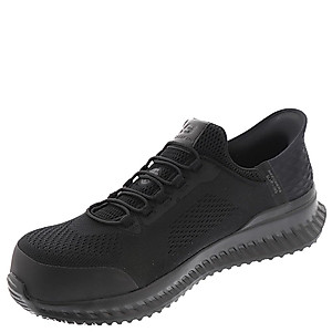 Skechers Men's Hands Free Slip-Ins Tilido Fletchit Comp Toe Construction Shoe, Black, 11
