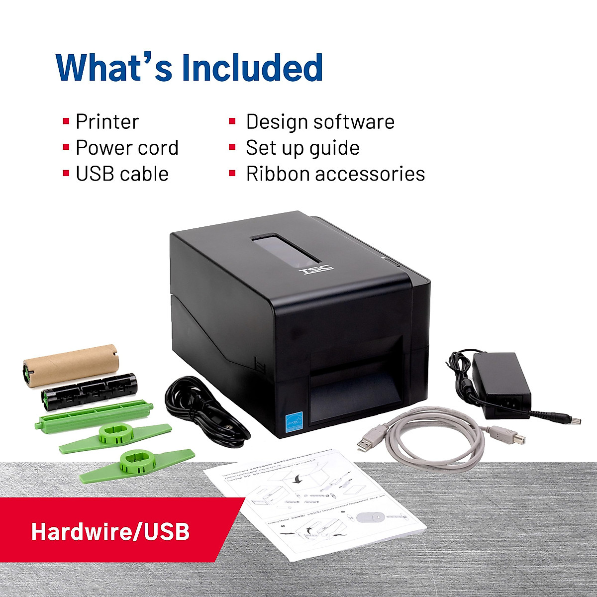 TSC - B01MUHDV6B TE200 Desktop Direct Thermal Barcode Printer - 4.25", 203 dpi