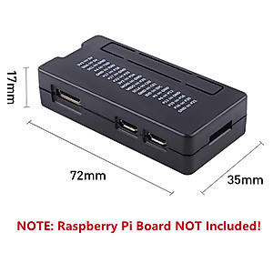 GeeekPi Pi Zero 2 W Case/Zero W Case, 7 in 1 Basic Starter Kit with 20Pin GPIO Header, OTG Cable, Switch Cable, HDMI Adapter and Screwdriver for Raspberry Pi Zero 2 W/Zero W (Black)