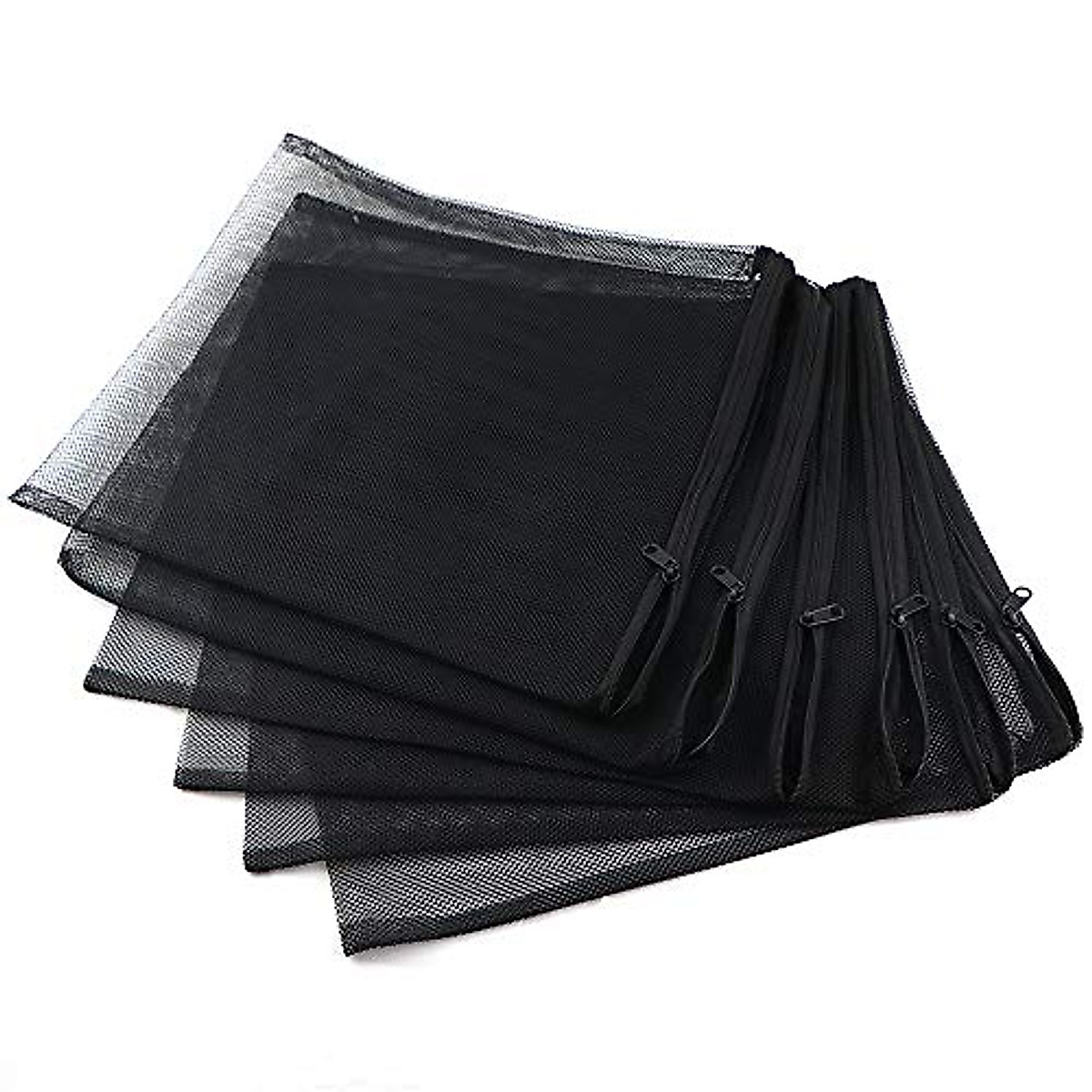 AQUA KT Aquarium Filter Mesh Media Bag Net Reusable for Fish Tank Activated Carbon, Biospheres, Ceramic Rings, Black, Pack of 6