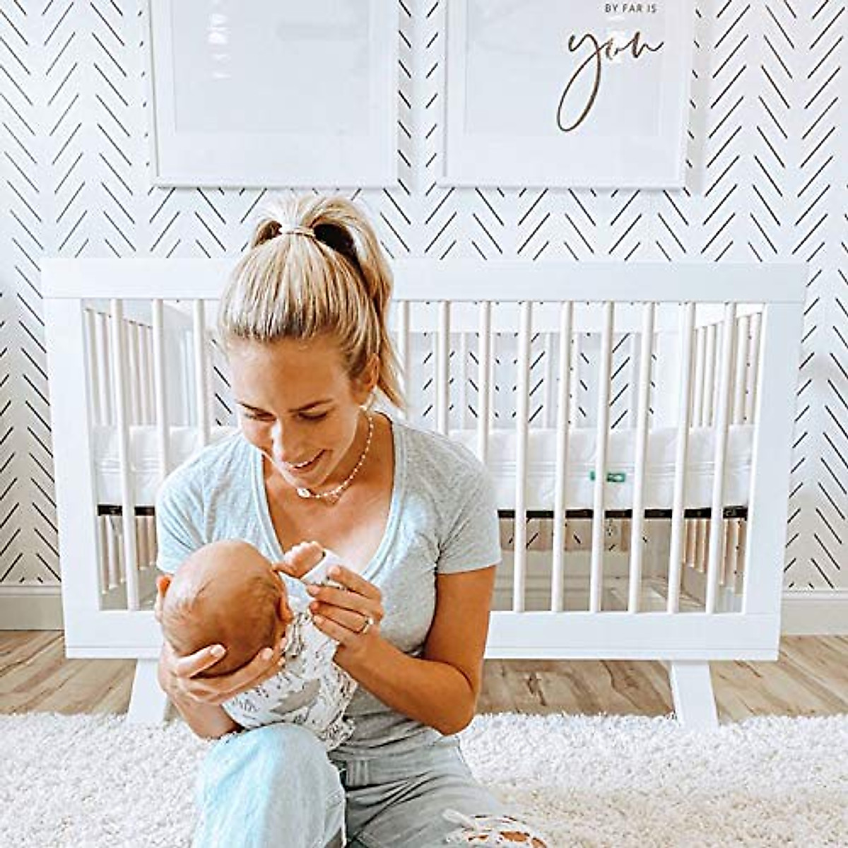 Newton Baby Crib Mattress - Waterproof Infant & Toddler Mattress, Baby Bed Mattress for Crib, Dual-Layer, Safe, Breathable & Washable Crib Mattress from Cover to Core, Deluxe 5.5 Inch-Cushion, White