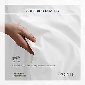 Pointehaven 620 Thread Count 100% Long Staple Cotton Deep Pocket Oversized Super Soft Sateen Sheet Set, Queen, Grey