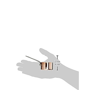 Mauviel M'Minis Copper & Stainless Steel Mini Sauce Pan with Pouring Spout and Stainless Steel Handle, 2-in, Made in France