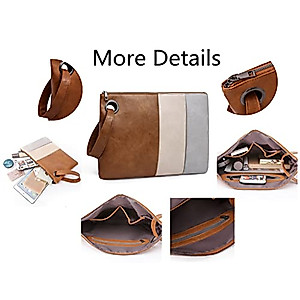 HANDAFA Patchwork Western Clutch Evening Handbag Color Block Clutch Bag Wristlet Handbags For Women(Black)