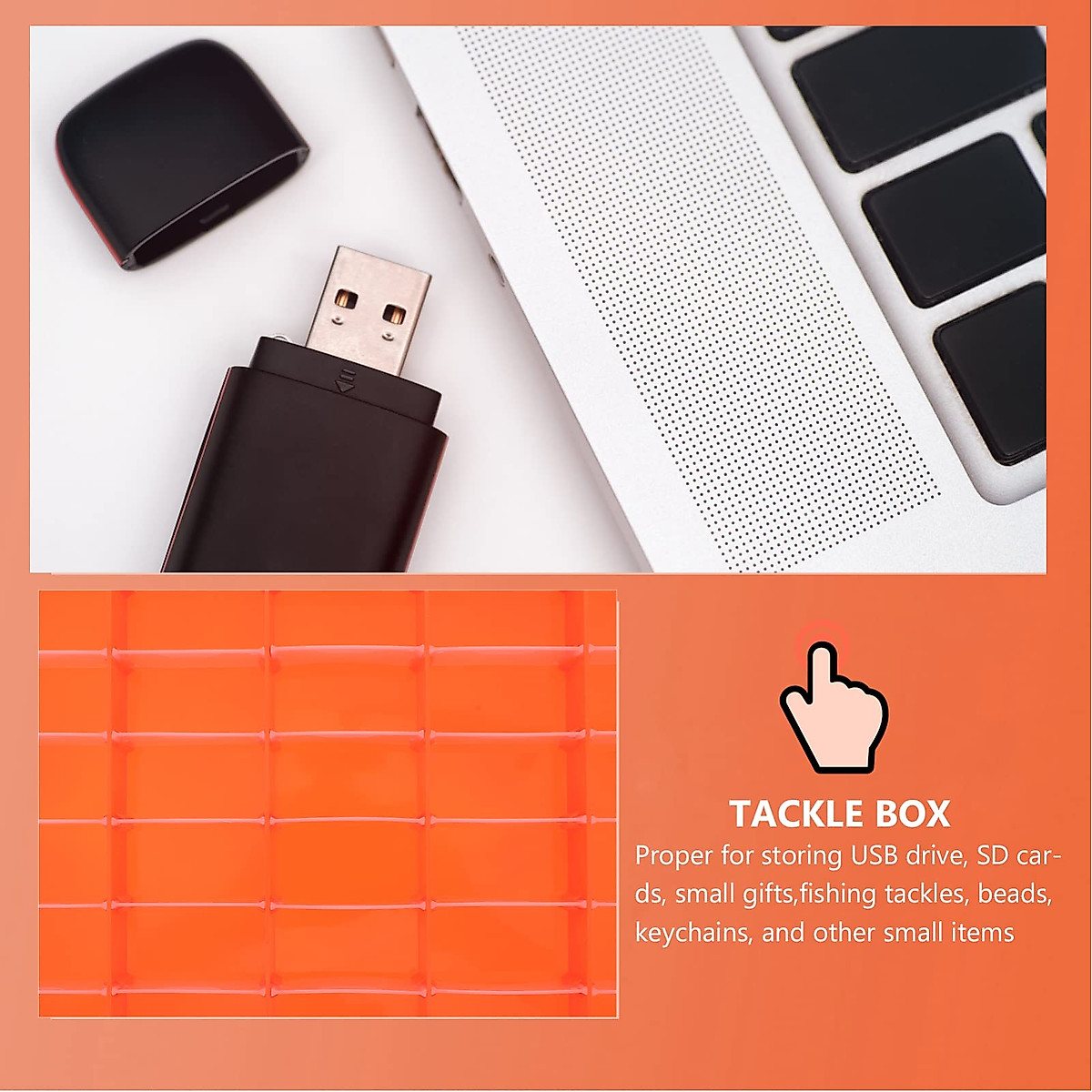 SOLUSTRE 48 Compartments Bead Organizer Box Components Storage Case Clear Plastic Jewelry Storage Container Sundries Case for Electronic Components