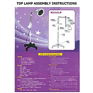 TDP Far Infrared Mineral Heat Lamp w/a Detachable Big 6.5 inch Head Latest Version * KS 9800* Floor Model