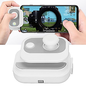 Mobile Game Controller Joystick for Android IOS Phone Tablets, Universal Mini Gaming Gamepad for PUBG, Touch Screen Joypad Control, Comfortable and Portable (White)