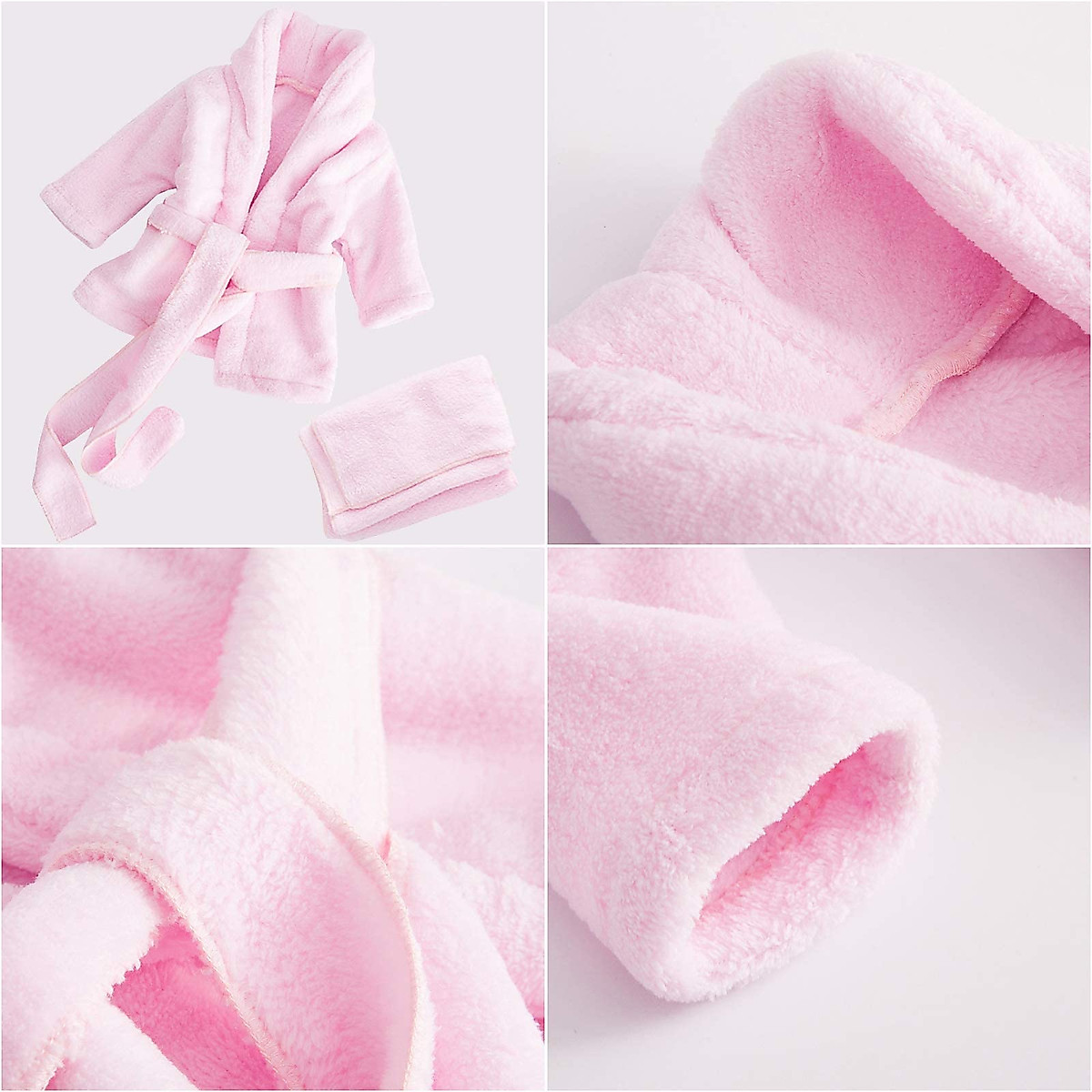 SPOKKI Newborn Photography Props Baby Girl 5 PCS Bathrobes Bath Towel Outfit with Slippers Cucumber Photo Props for Infant Boys Girls(0-6 Months)