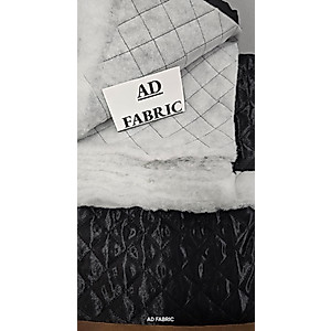 AD FABRIC, Polyester Quilted Padded Lining Fabric Black, 60" Wide, Sold by Yard, in Yards Continuous.