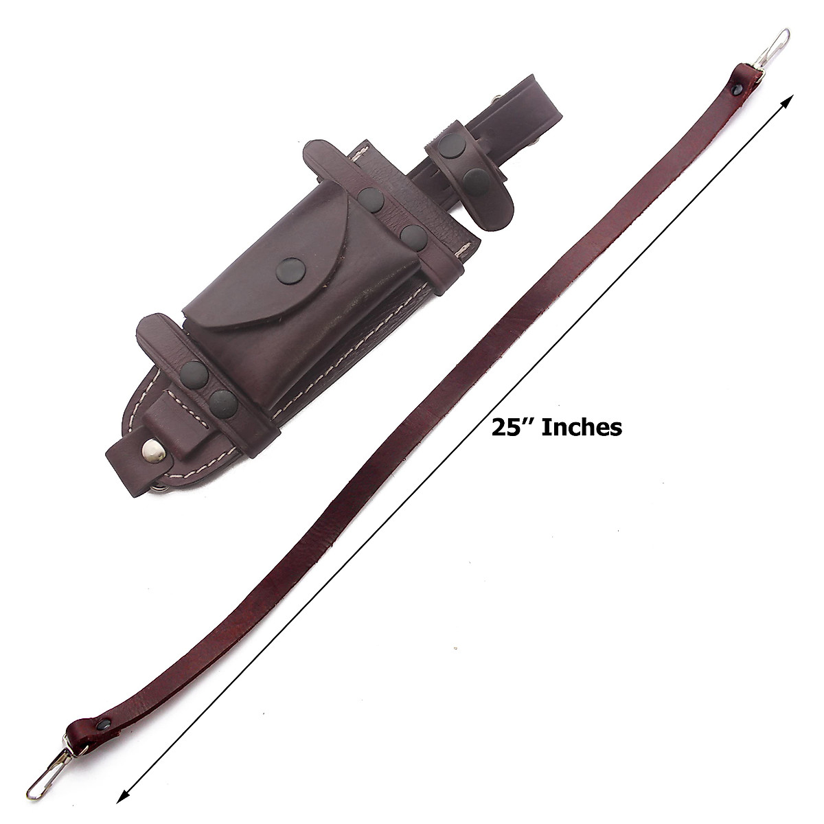 GCS Custom Handmade Sheath for Hunting Knife Survival Knife Bowie Fixed Blade Knives Left Hand Cross Draw Sheath for Men GCS190