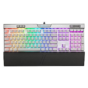 Corsair K70 RGB MK.2 SE Mechanical RAPIDFIRE Gaming Keyboard - USB Passthrough & Media Controls - PBT Double-Shot Keycaps - Cherry MX Speed - RGB LED Backlit - White