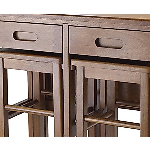 Winsome Wood Suzanne Kitchen, Square, Teak