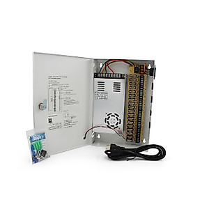 Ares Vision 18 Channel/Port 30 AMPS, 12V DC Power Supply Box, Individually Fused for CCTV, LED, and All 12v DC Devices. (18CH 30 AMP)