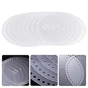 EXCEART Woven Baskets Braid Tool Acrylic Board Bag 8pcs Plastic Canvas Sheet for Eembroidery Yarn Crafting DIY Handmade Materials (Round) Braid Tool Knitting Tools Round Basket