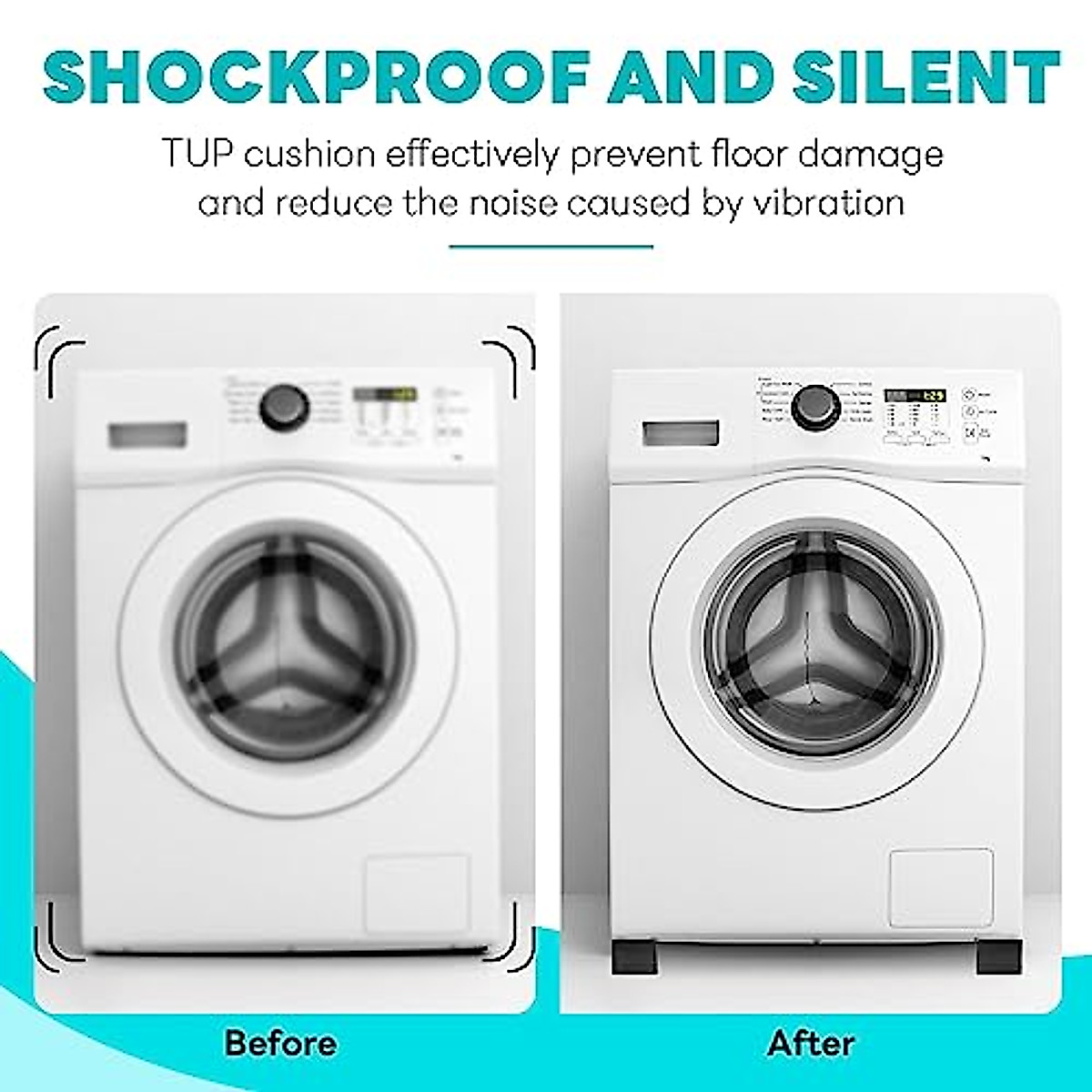 BTSD-home Furniture Risers 1.5 Inch Bed Lifts Risers Table Leg Extenders Perfect for Couch, Chair, Table, and More 4 Pack Black Square