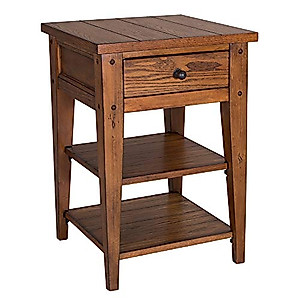 Liberty Furniture Industries Lake House Chair Side Table, 18" x 18" x 26", Medium Brown