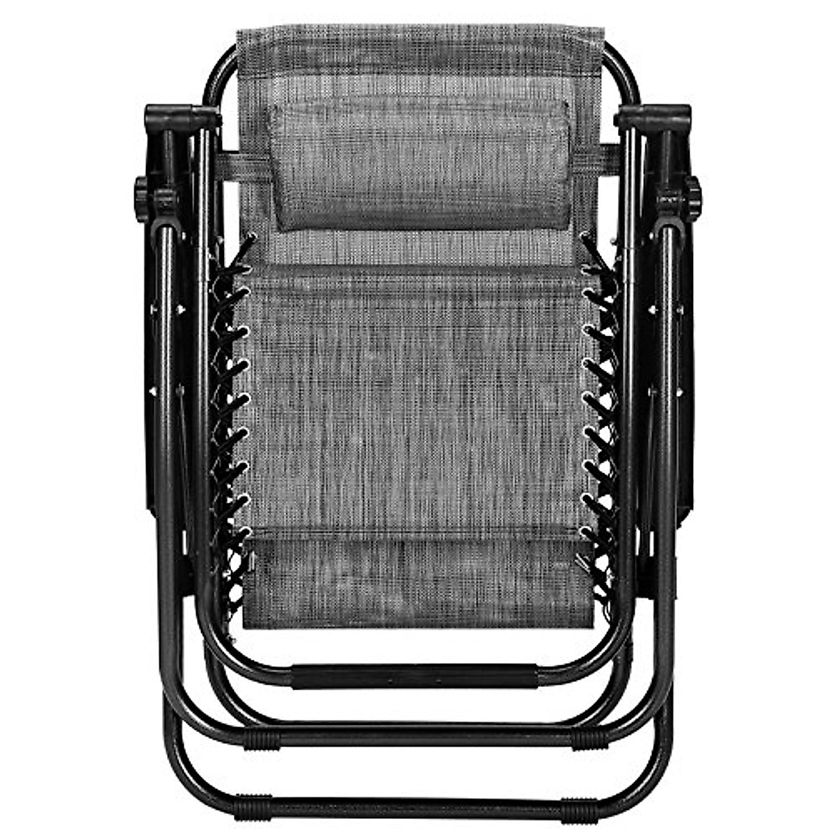 Set of 2 Zero Gravity Outdoor Lounge Chairs with Cup Holder & Phone Holder Adjustable Folding Patio Reclining Chairs