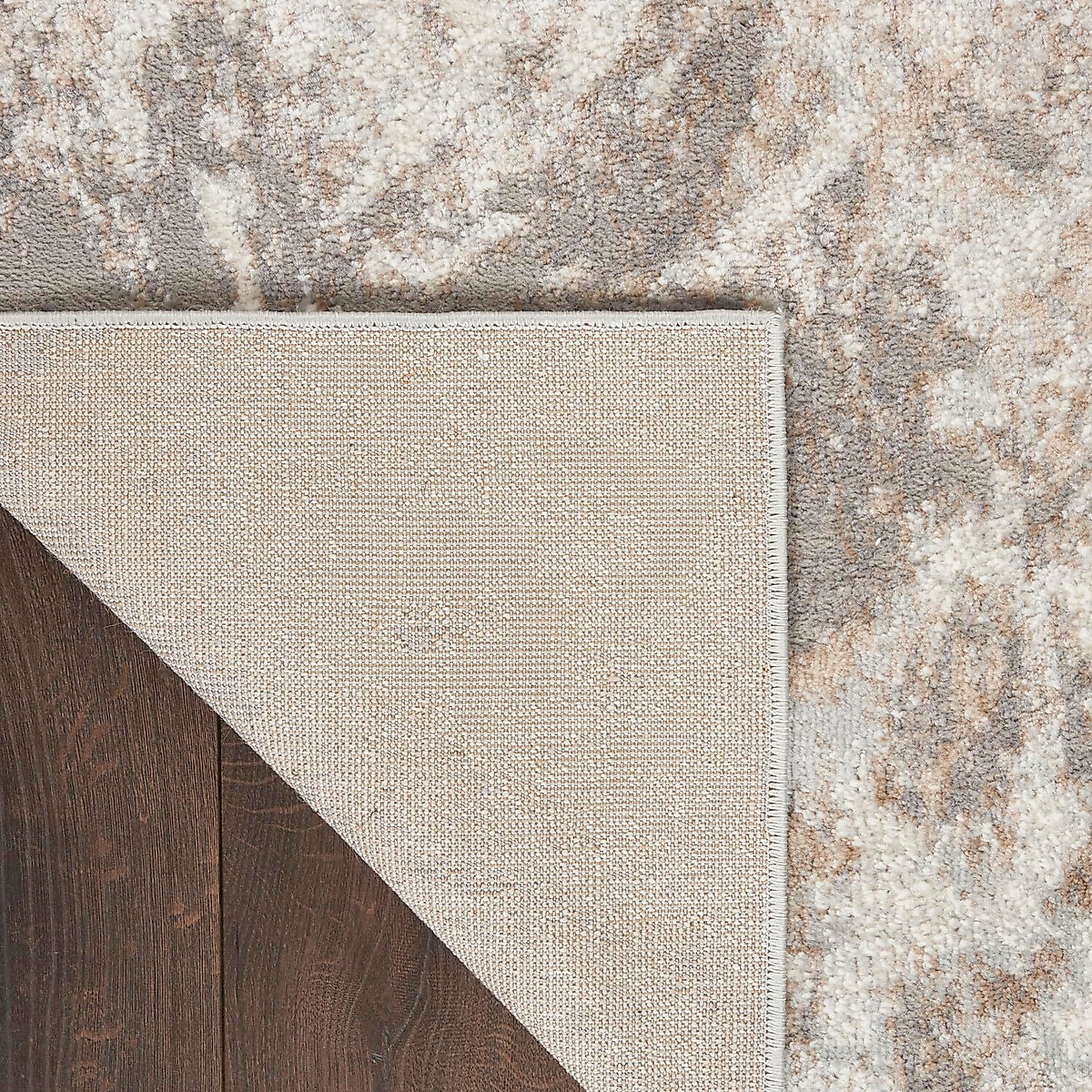 Nourison Elation Abstract Ivory Grey 9' x 12' Area -rug, Easy -cleaning, Non Shedding, Bed Room, Living Room, Dining Room, Kitchen (9x12)