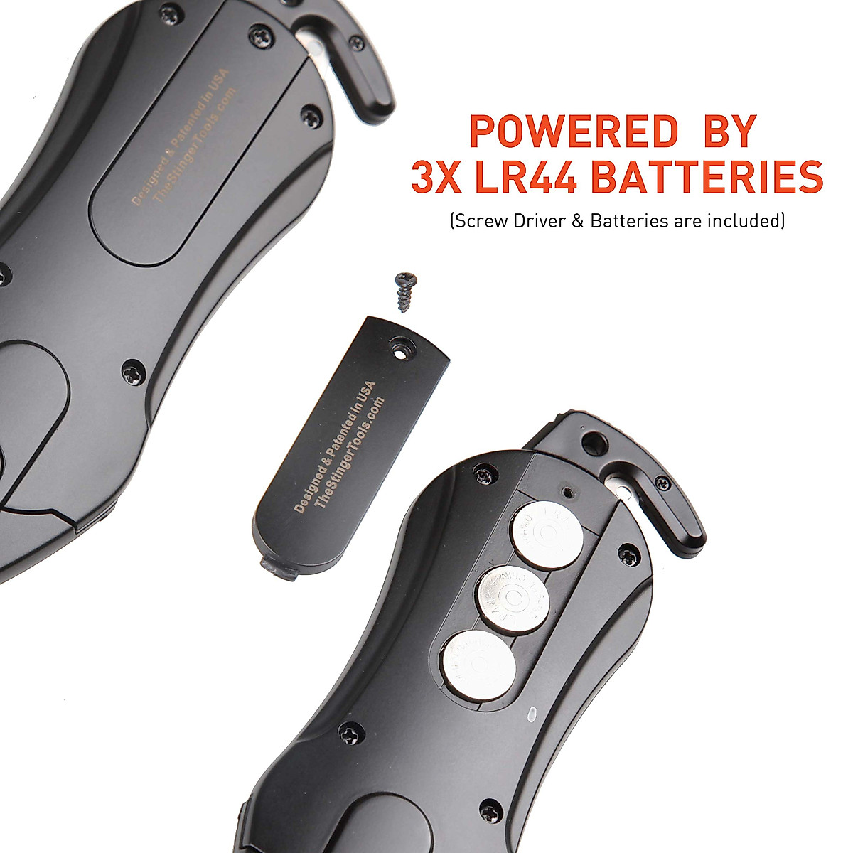 Stinger Personal Alarm Keychain Emergency Tool, Safety Panic Alarm Siren, Seat Belt Cutter, Glass Breaker, Security Device for Women Men Kid, Design in USA (Pink Marble)