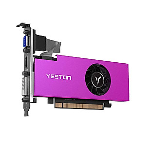 YESTON AMD Radeon RX550 4G D5 LP Gaming Graphics Card Radeon Chill 4GB Memory GDDR5 128Bit 6000MHz VGA + HD + DVI-D GPU,Half Height, Single Slot Graphics Card with Small Blank