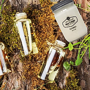 Nika's Home Patchouli Soy Candle - 12oz Mason Jar - Non-Toxic Soy Candle-Hand Poured Patchouli Candle- Handmade, Long Burning Candle-Highly Scented Candle-All Natural, Clean Burning Candle