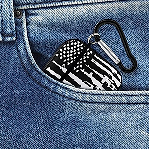 American Gun Flag Compatible with AirPods 2nd 1st Generation Case Cover Cute Funny Shockproof Protector for Men Women