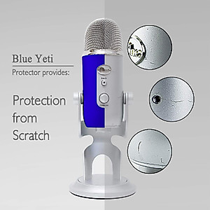 YOUSHARES Microphone Windscreen Foam - Mic Cover Pop Filter Windshield &Protector for Blue Yeti, Yeti Pro Condenser Microphones (Blue)