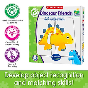 The Learning Journey: My First Match It - Dinosaurs - 2 Year Old Toys, Puzzles for Toddlers, Toddler Puzzle, Educational Toys for 2 Year Old - 15 Self-Correcting Matching Puzzles - Award Winning Toys