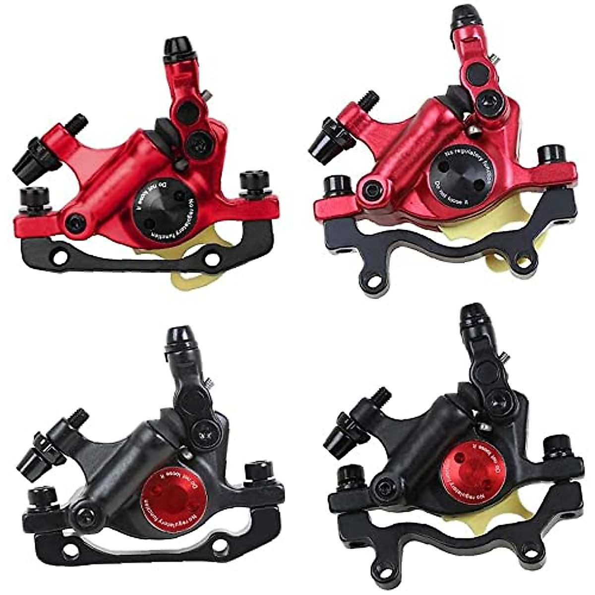 1 Pair Front & Rear HB-100 MTB Bike Hydraulic Disc Brake Calipers Aluminum Alloy Mountain Bike Road Bicycle Line Pulling Brake Clamp (Color : Blue, Size : Front+Rear)