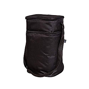 J.L. Childress 6 Bottle Cooler - Breastmilk, Baby Bottle & Food Bag - Ice Pack Included - 2 Compartments - Insulated & Leak Proof Bottle Bag - Breastmilk Cooler Bag for Travel - Black