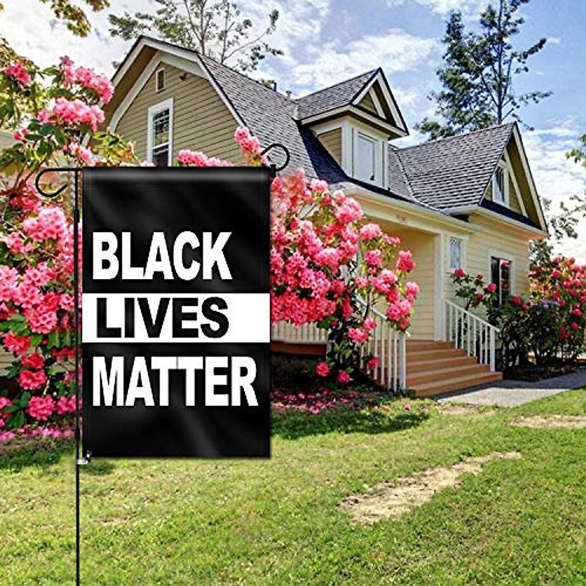 ANLEY Double Sided Premium Garden Flag, Black Lives Matter Decorative Garden Flags - Weather Resistant & Double Stitched - 18 x 12.5 Inch