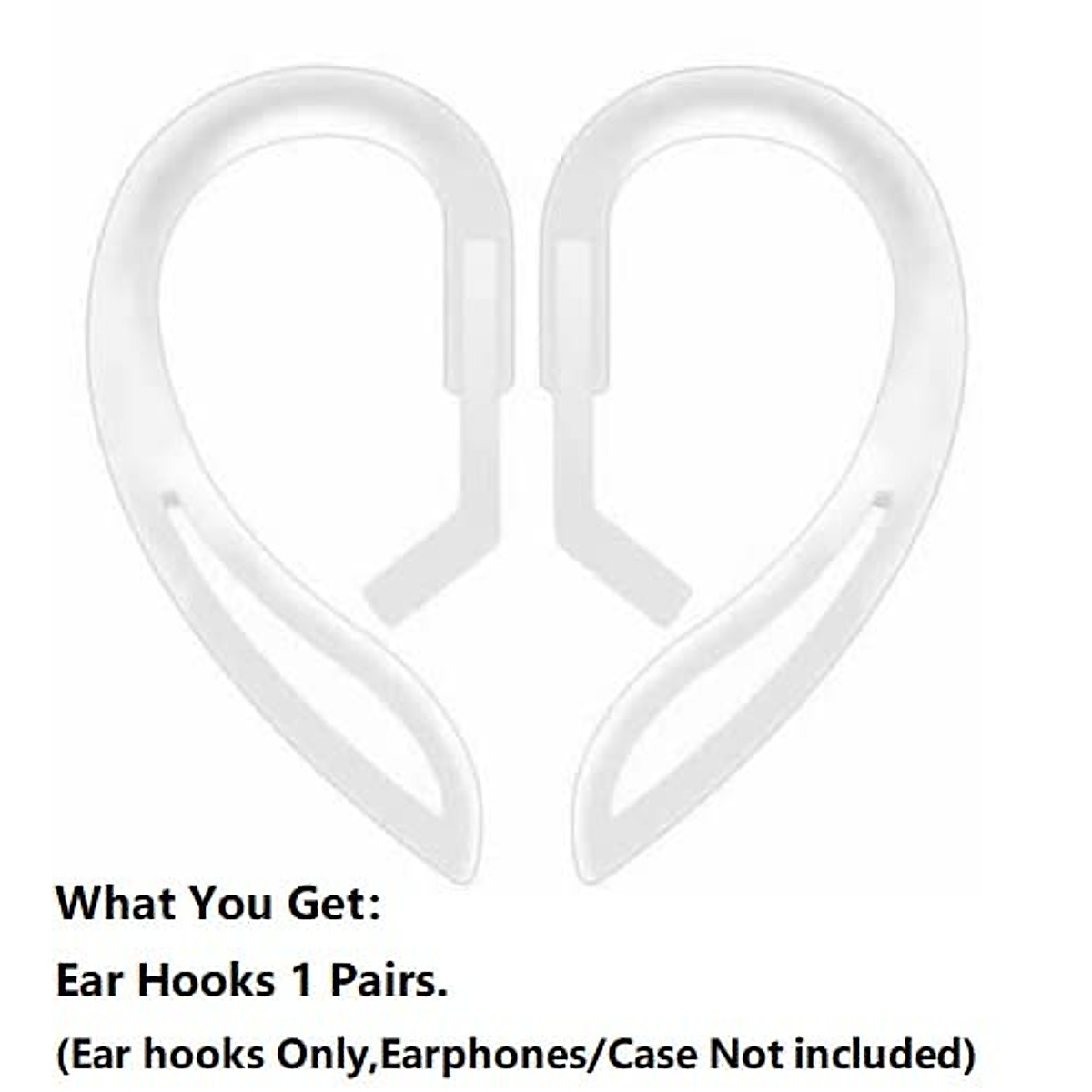 JNSA Air Pods Pro 2 Ear Hook [Compatible with AirPods Pro 2/1 & AirPods3/2/1] [Comfort][Lightweight][Anti Slip , Anti Drop , Anti Lost] AirPod EarHooks Clear