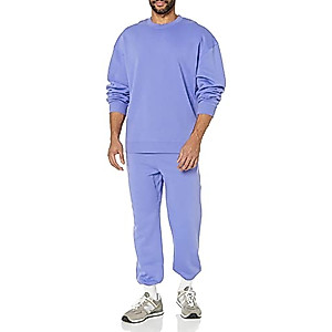 Amazon Essentials Men's Oversized-Fit Crewneck Sweatshirt (Available in Big & Tall), Purple Blue, X-Large