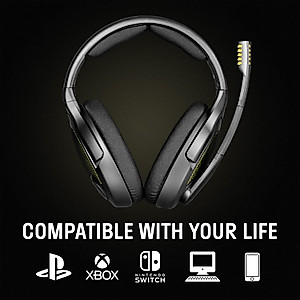 DROP + Sennheiser PC38X Gaming Headset — Noise-Cancelling Microphone with Over-Ear Open-Back Design, Velour Earpads, Compatible with PC, Gaming Consoles, and Mobile Devices, Black (Renewed)