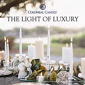 Colonial Candle Unscented Taper Candle, Classic Collection, Ivory, 10 in, Pack of 6 Candlesticks - Up to 8 Hours Burn