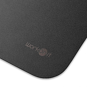 WorkOnIt 54" x 36" Anti-Fatigue Chair Mat for Hardwood Floors, Sit or Standing Desk, Black