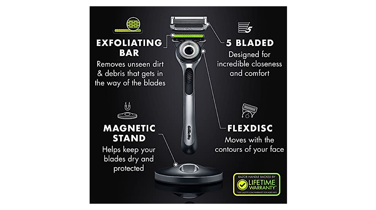 GilletteLabs Razor w/ Exfoliating Bar | Effortless Men's Shave
