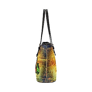 InterestPrint Vintage African American Women with Jugs Leather Tote Handbag Daily Bag with Zipper for Women